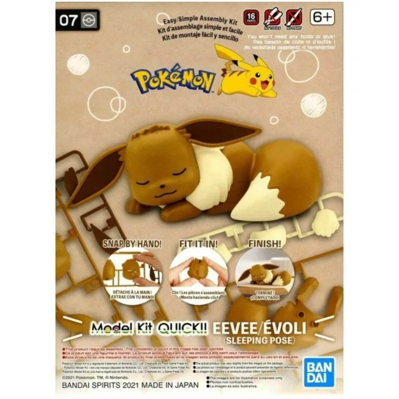 MODEL KIT POKEMON QUICK 07 EEVEE GOODNIGHT POSE BANDAI HOBBY - Tienda ...